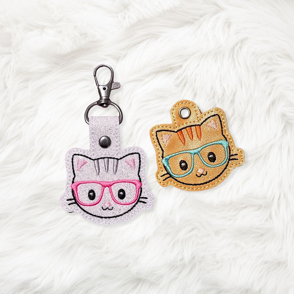 4x4 Kitty Glasses Snaptab/Eyelet – The Stitching Lair